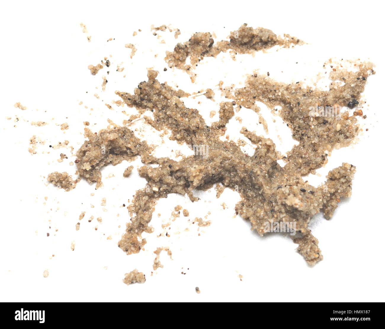 wet sand isolated on white background Stock Photo - Alamy