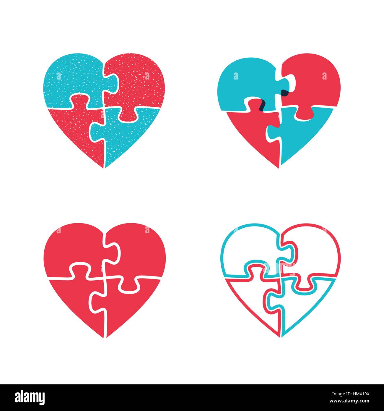 Four hearts card icon Stock Vector Images - Alamy