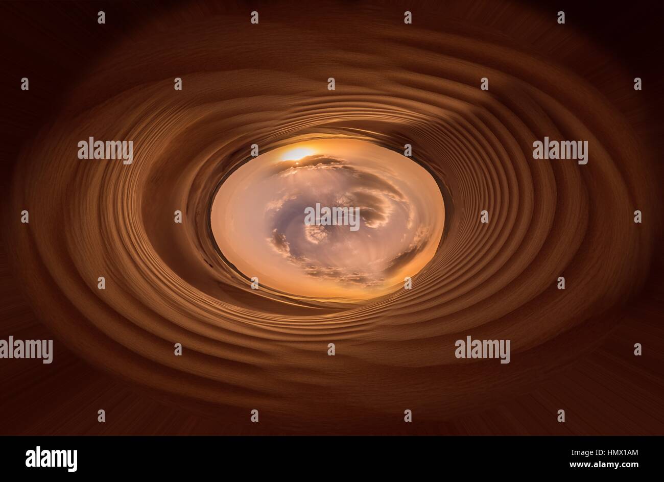 Fish Eye View of Desert Sand Dunes Stock Photo - Alamy