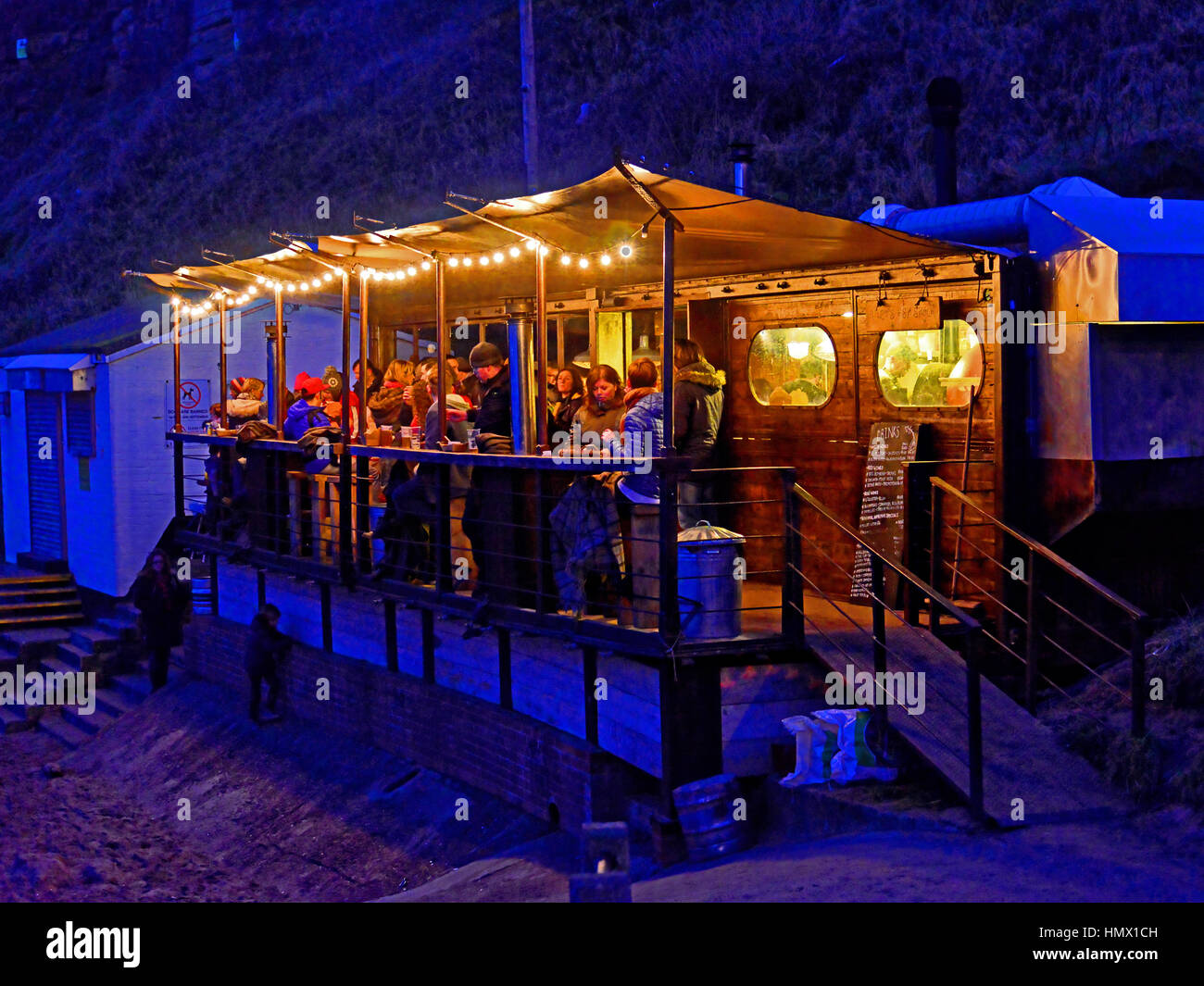 Rileys Fish Shack Tynemouth beach North Tyneside Stock Photo - Alamy