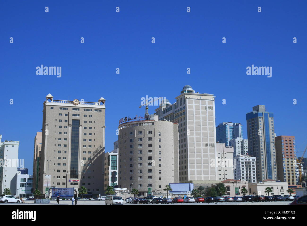 High-rise residential buildings in Juffair, Kingdom of Bahrain Stock ...