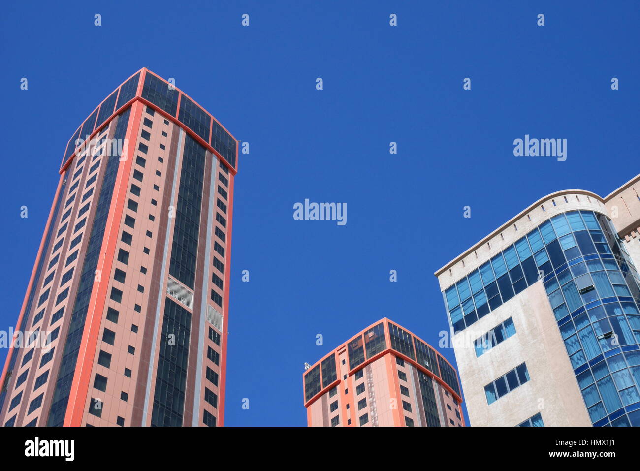 High-rise residential buildings in Juffair, Kingdom of Bahrain Stock ...