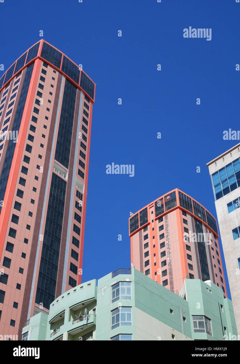 High-rise residential buildings in Juffair, Kingdom of Bahrain Stock ...