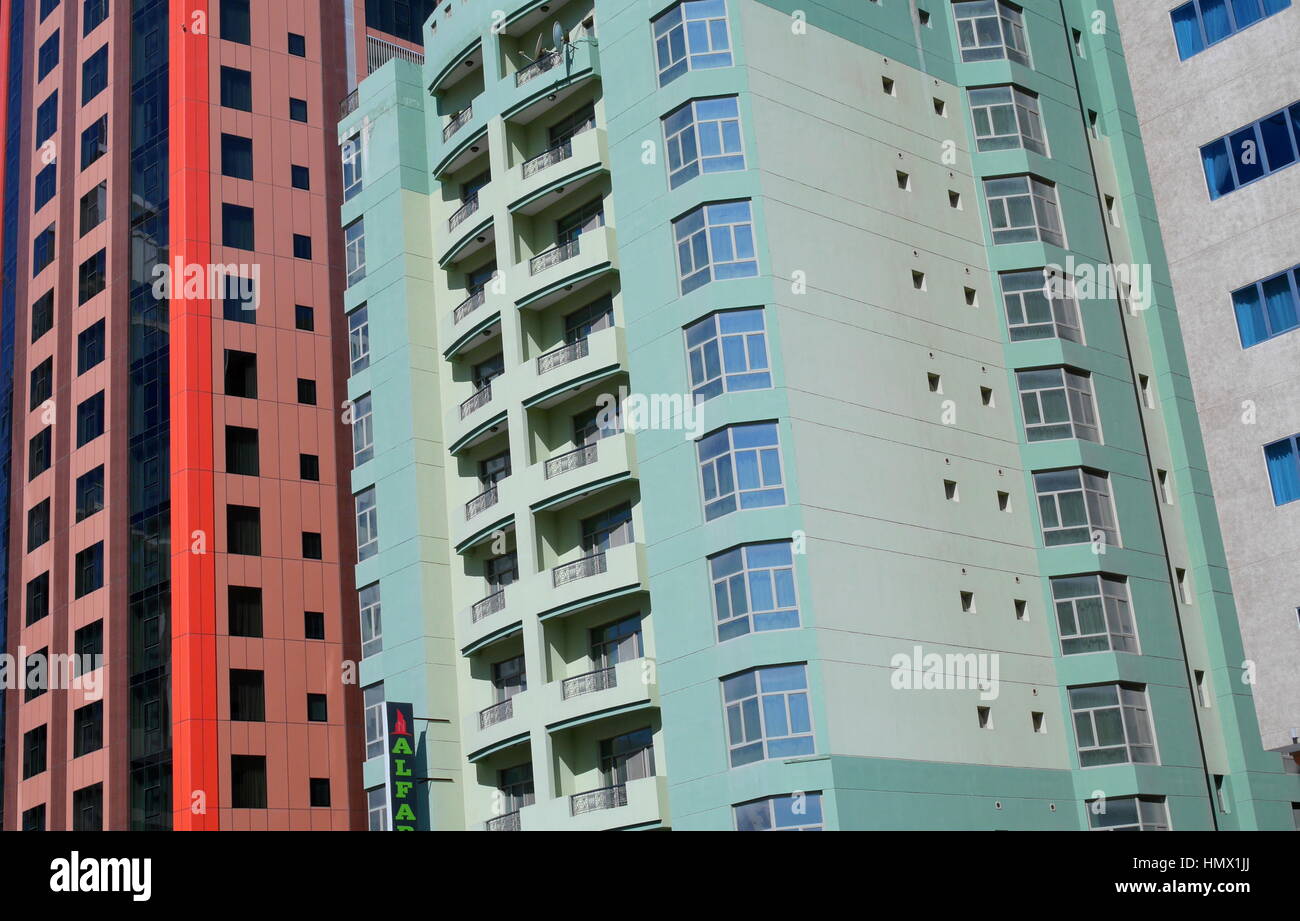 High-rise residential buildings in Juffair, Kingdom of Bahrain Stock ...