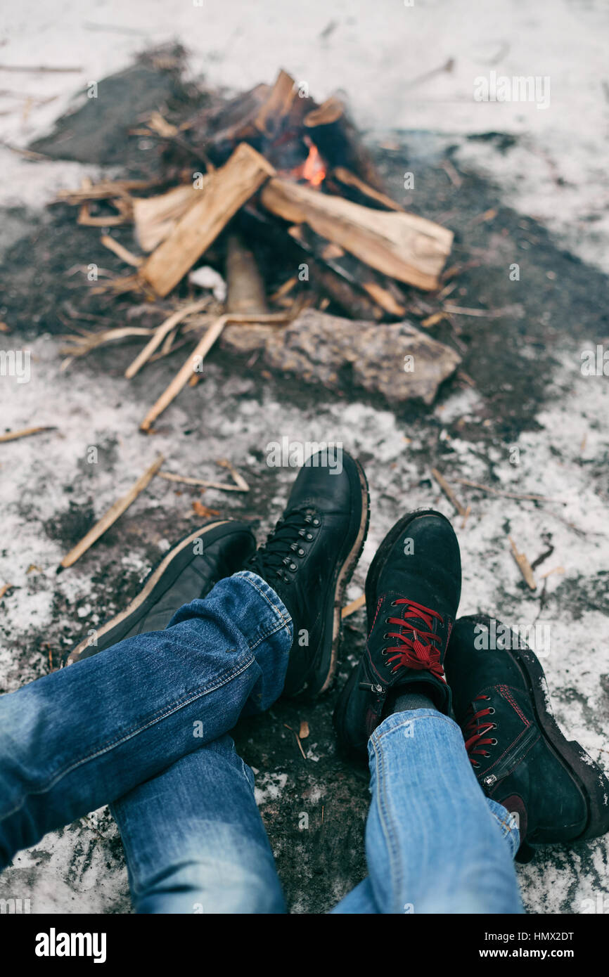 Feet to the fire hi-res stock photography and images - Alamy