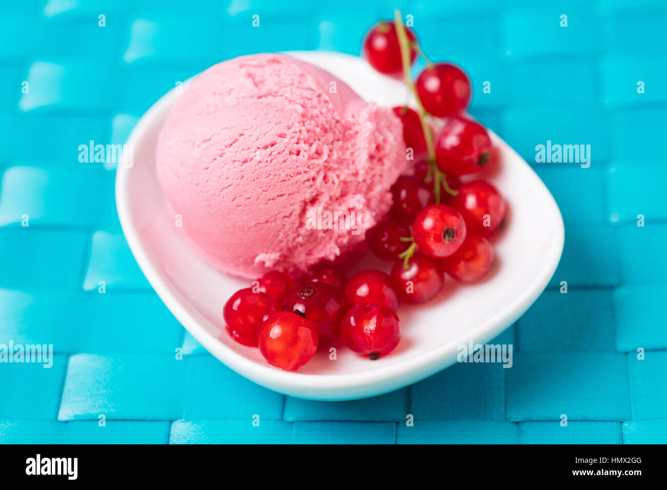 Homemade red currant ice cream with fresh currants Stock Photo - Alamy
