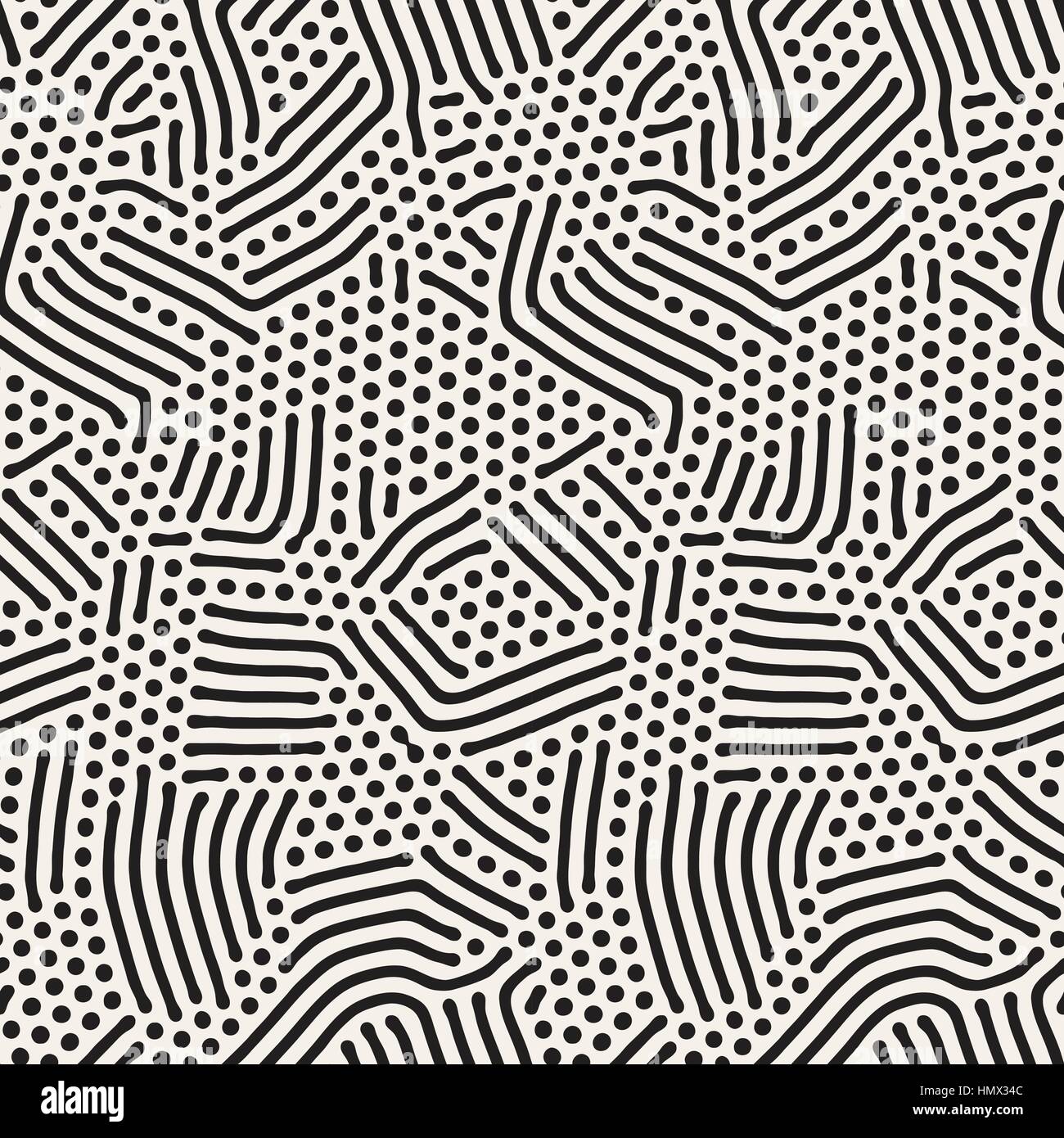 Organic Irregular Rounded Lines. Abstract Freehand Background Design ...
