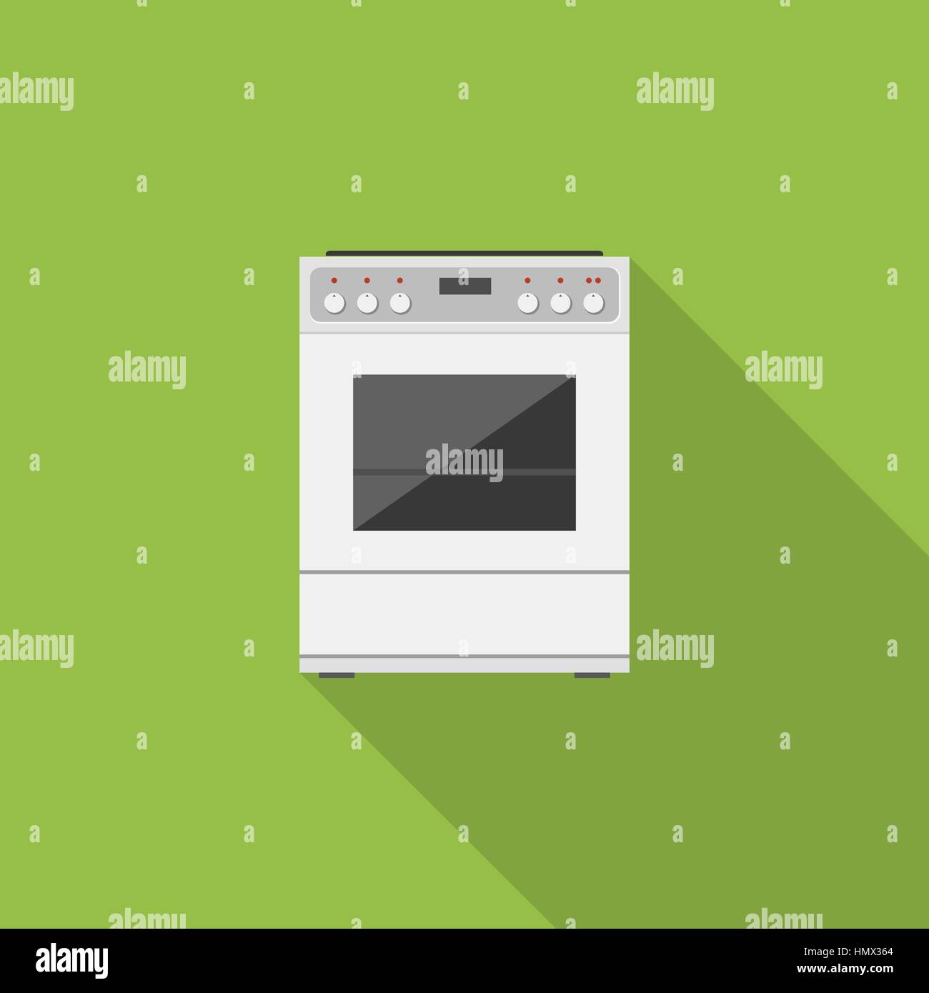 White modern kitchen stove Stock Vector Images - Alamy