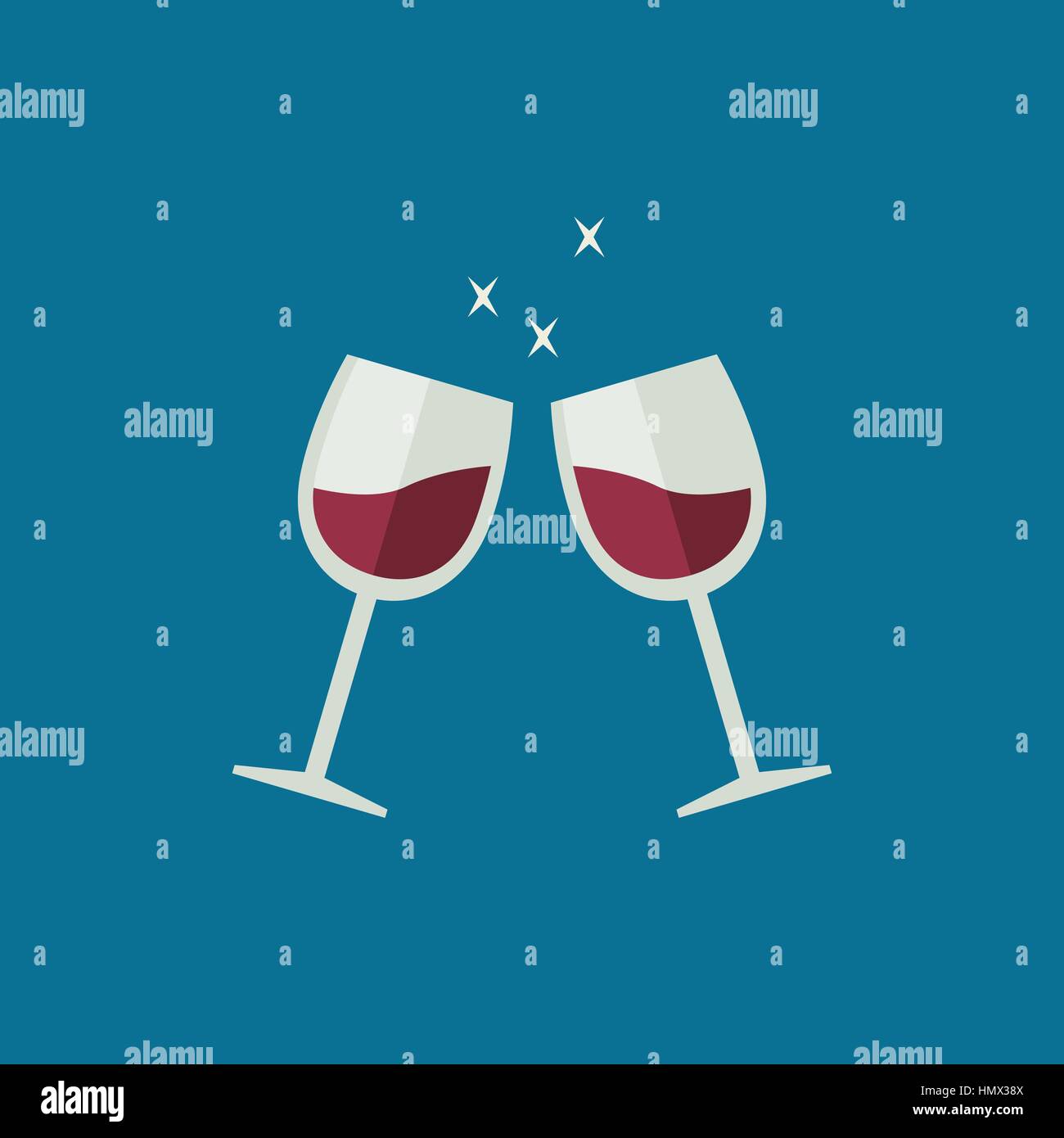 Clink glasses champagne Stock Vector Images - Alamy