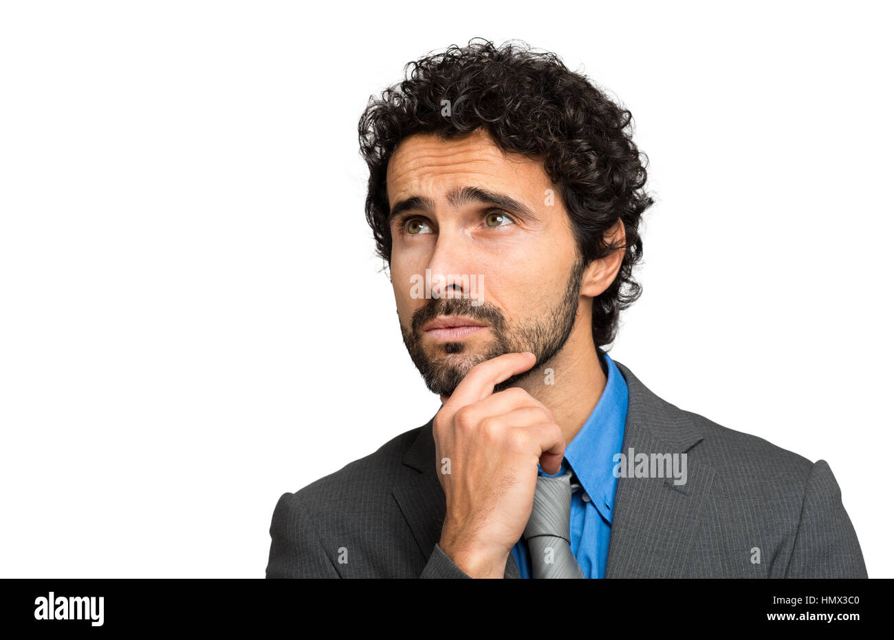 Thoughtful man portrait Stock Photo - Alamy