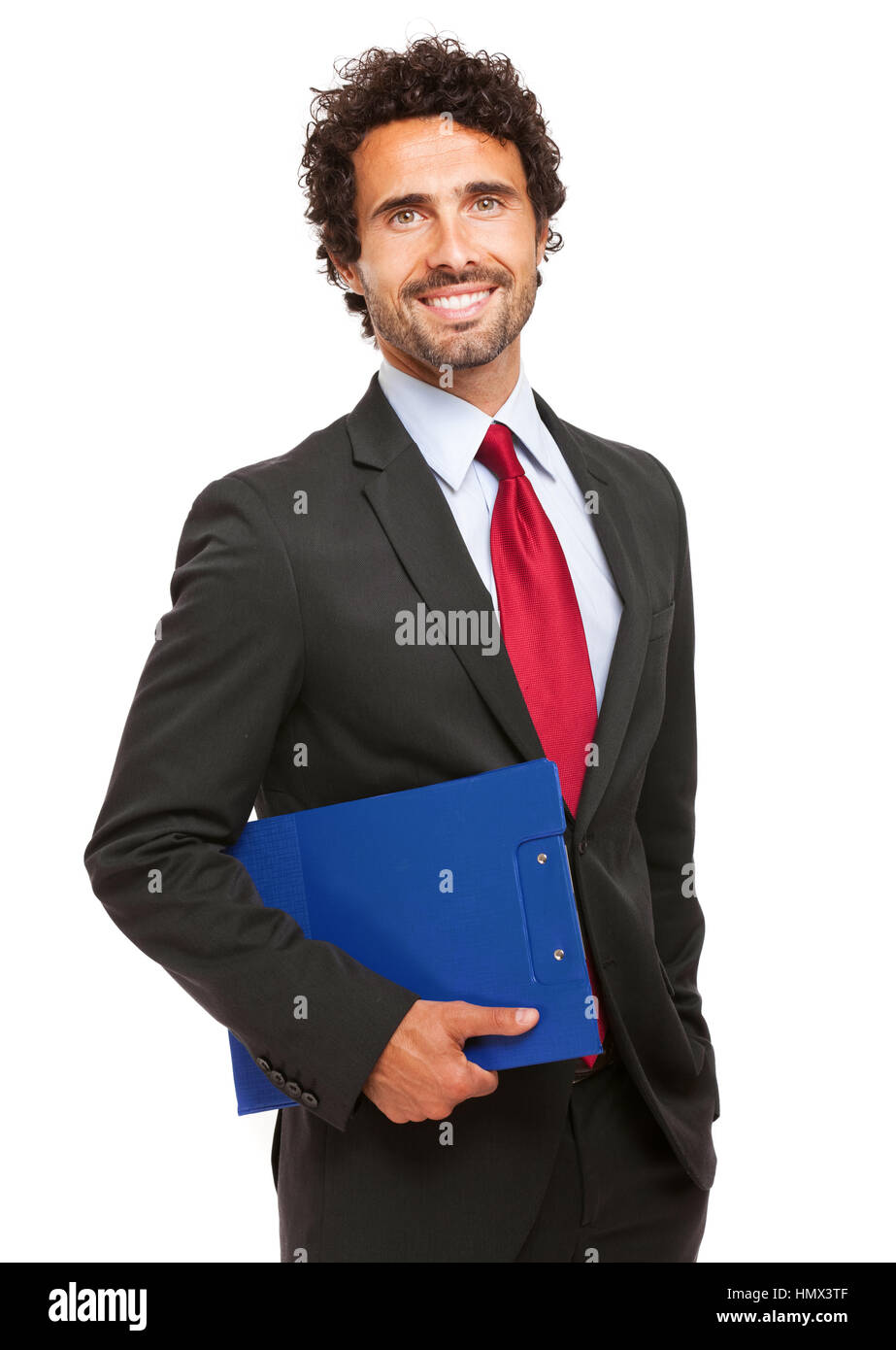 Handsome manager isolated on white Stock Photo - Alamy