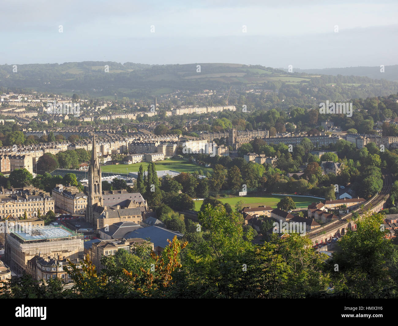 Aerial view of the city of Bath, UK Stock Photo - Alamy