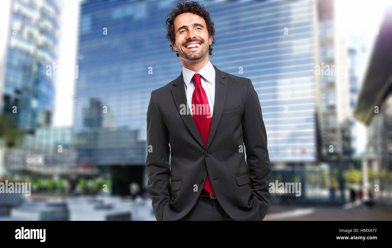 Handsome male manager outdoor Stock Photo - Alamy