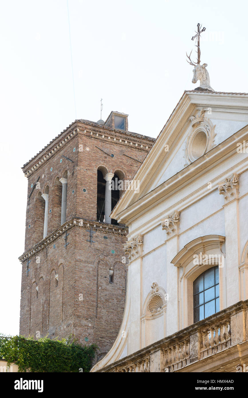 side of a church in Rome near trastevere Stock Photo - Alamy
