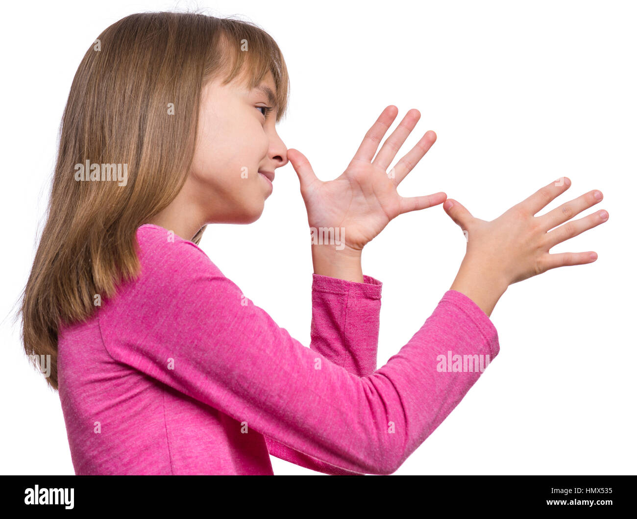 Emotional portrait of girl Stock Photo - Alamy