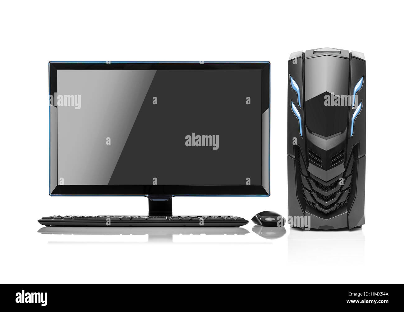 Modern desktop PC computer isolated Stock Photo - Alamy