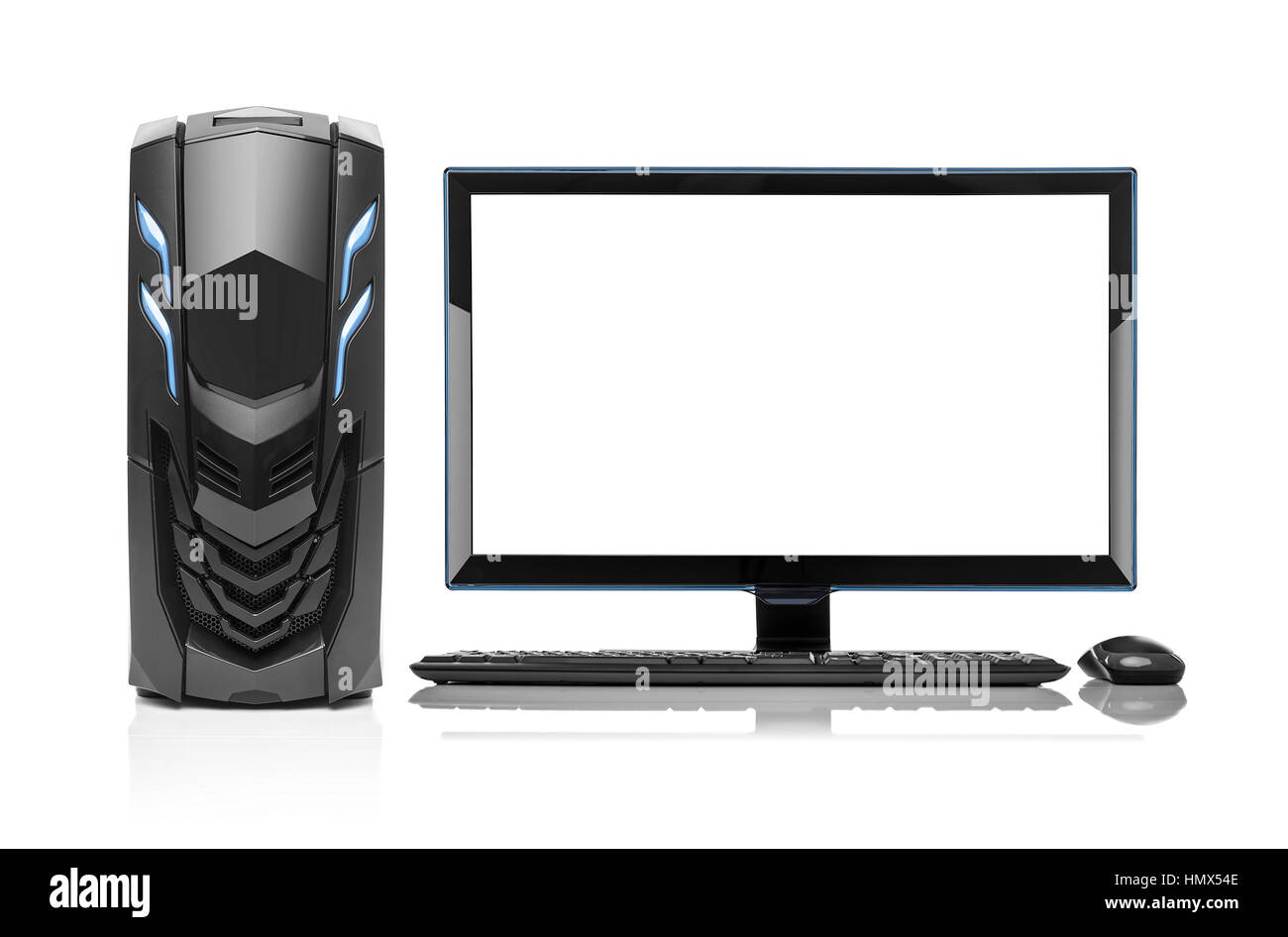 Modern desktop PC computer isolated Stock Photo - Alamy