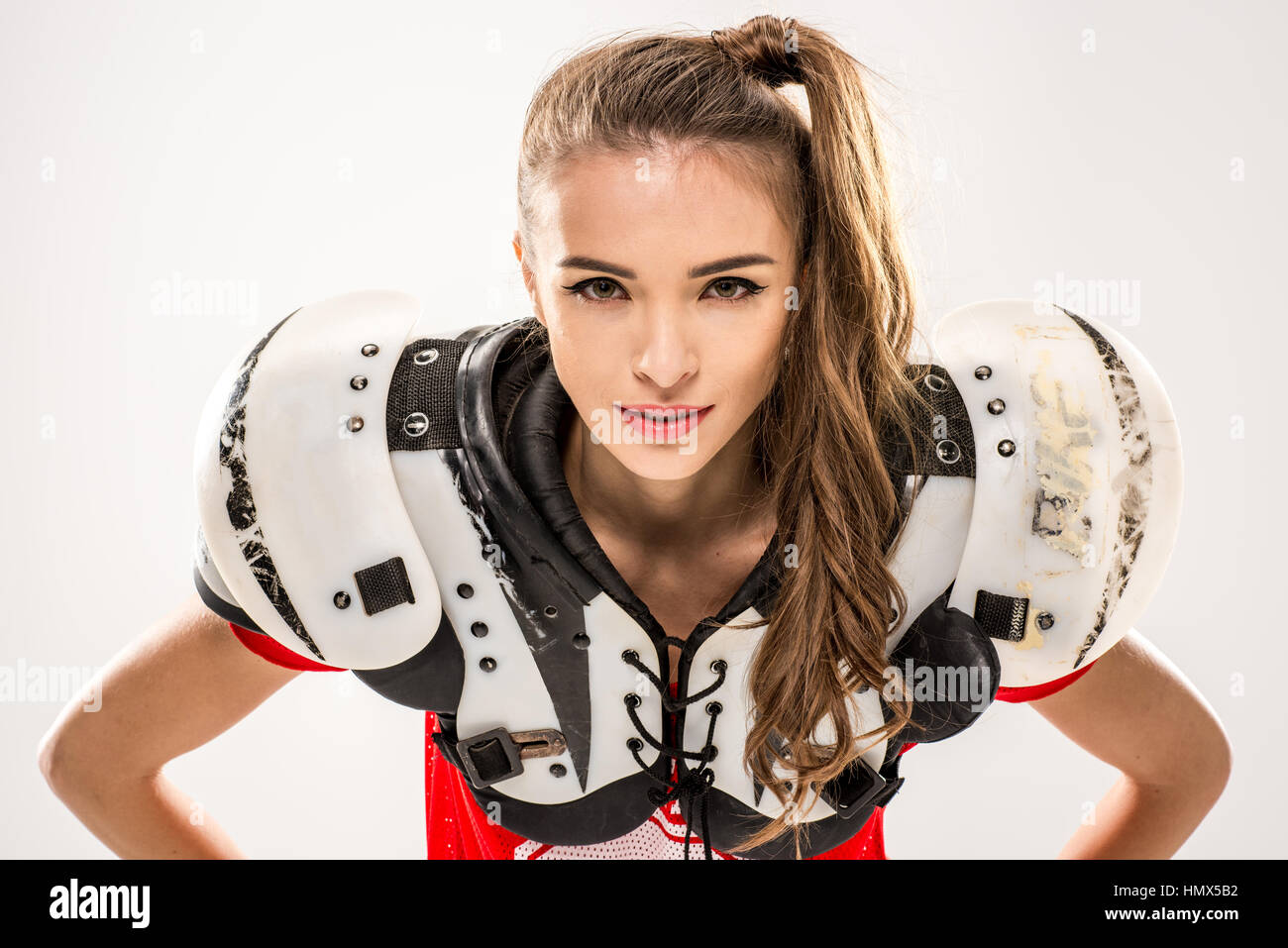 Female football player Stock Photo - Alamy