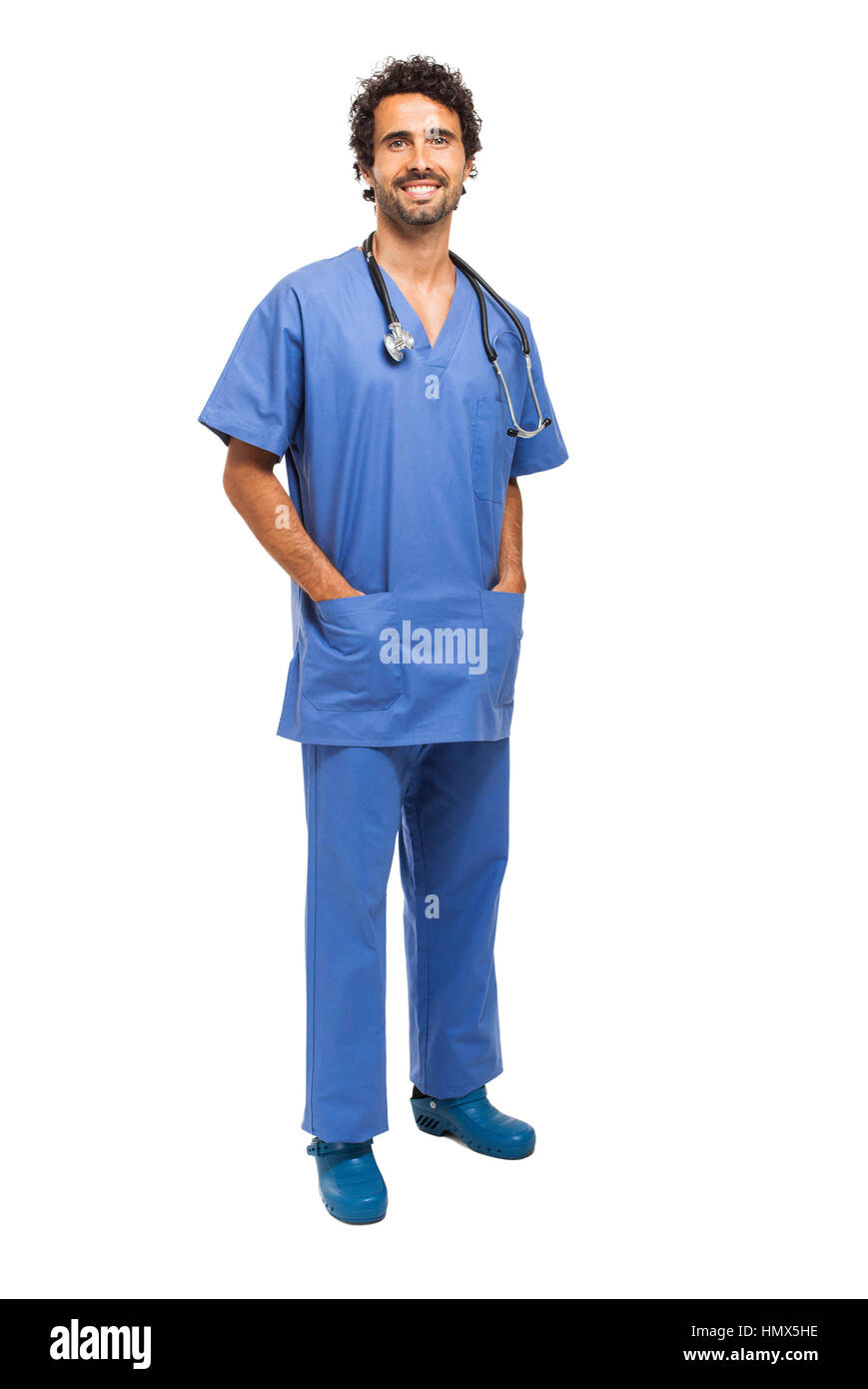 Full length portrait male doctor Cut Out Stock Images & Pictures - Alamy