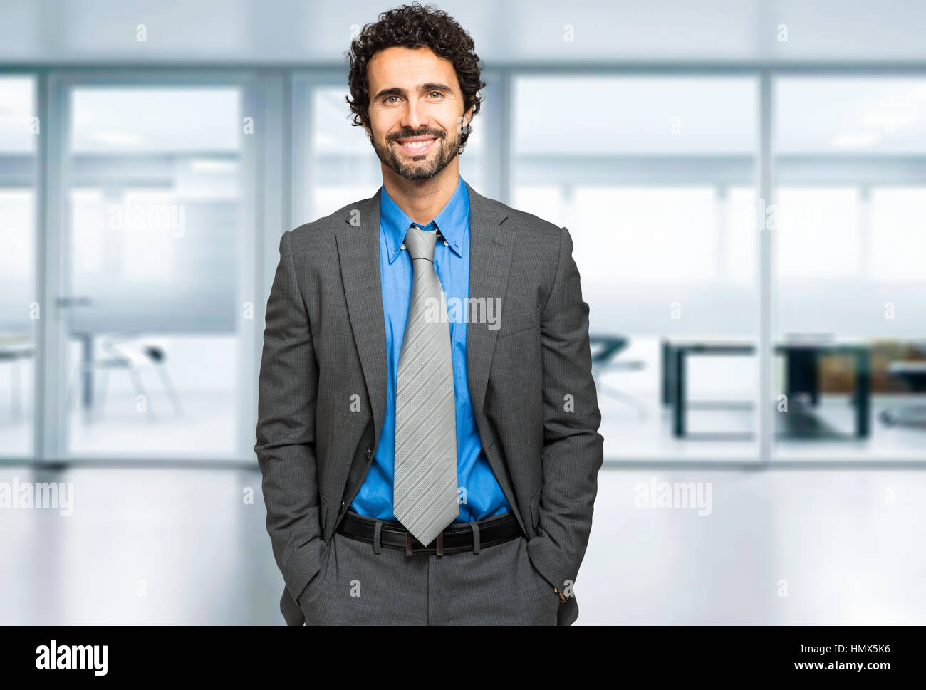 Handsome male manager portrait Stock Photo - Alamy