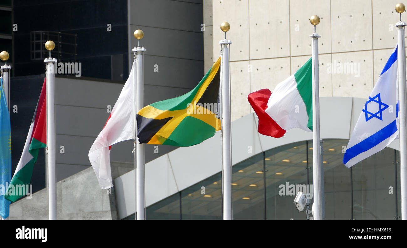 New York, United States. September 22nd 2016 - International Flags in ...