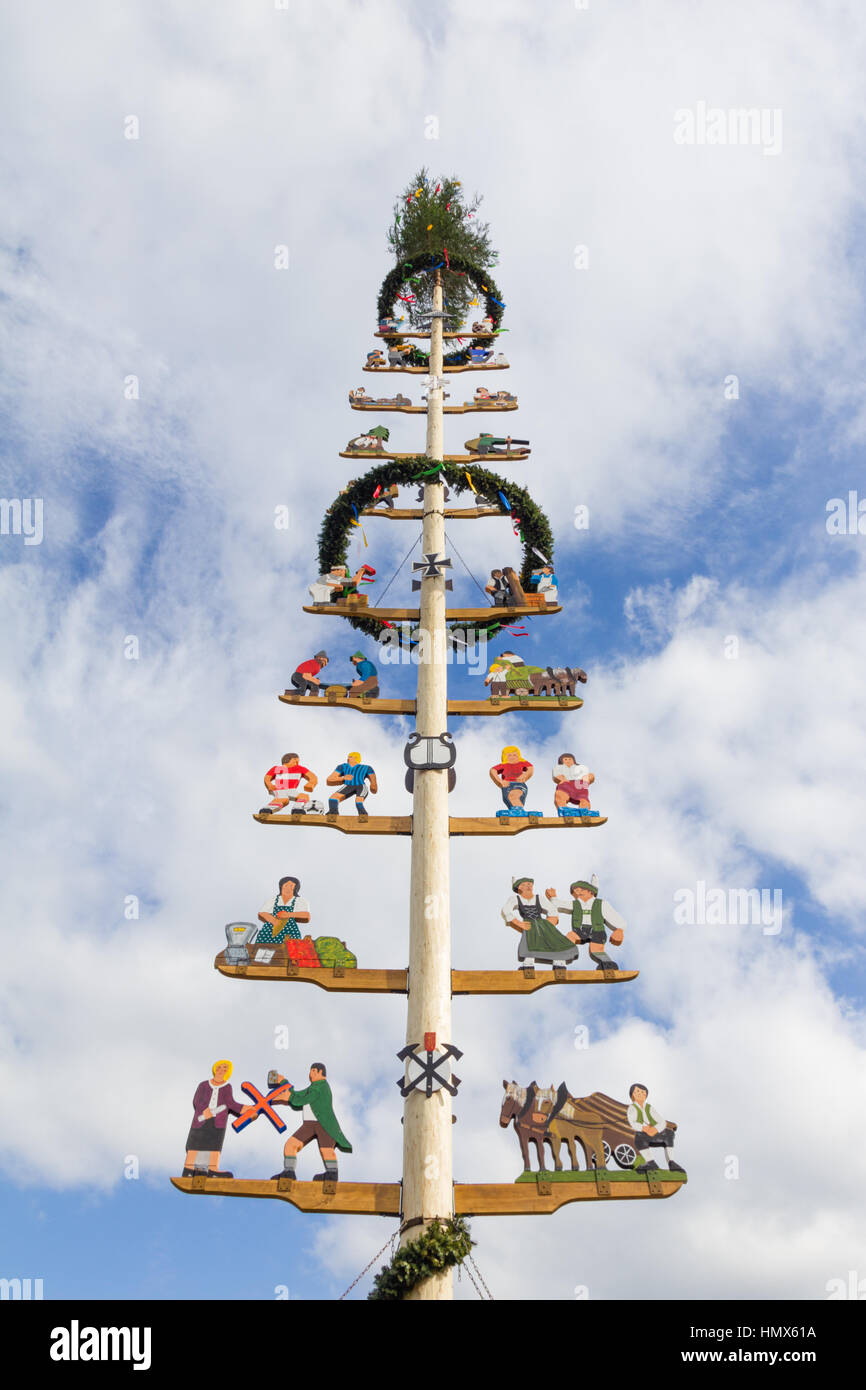 Oktoberfest maypole hi-res stock photography and images - Alamy