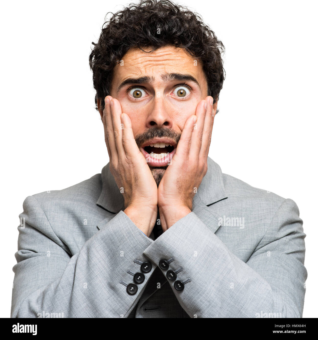 Shocked businessman portrait Stock Photo - Alamy