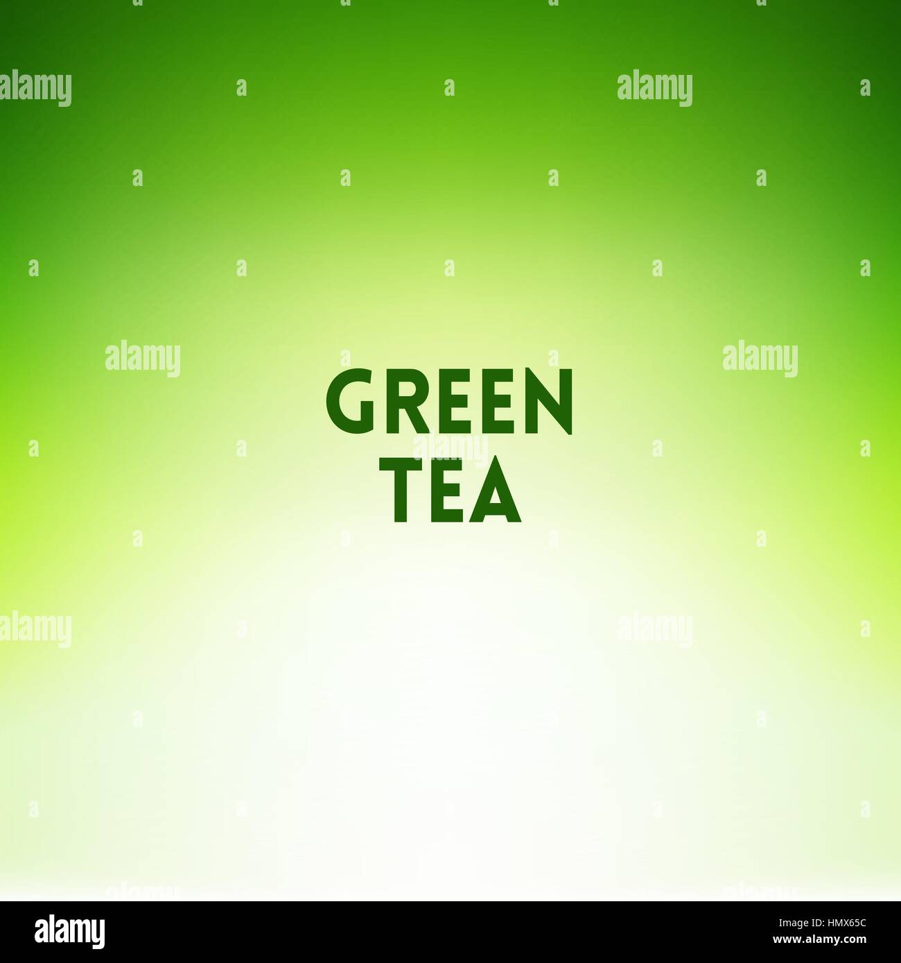 square blurred green trees spring background - wiith quote - green tea ...