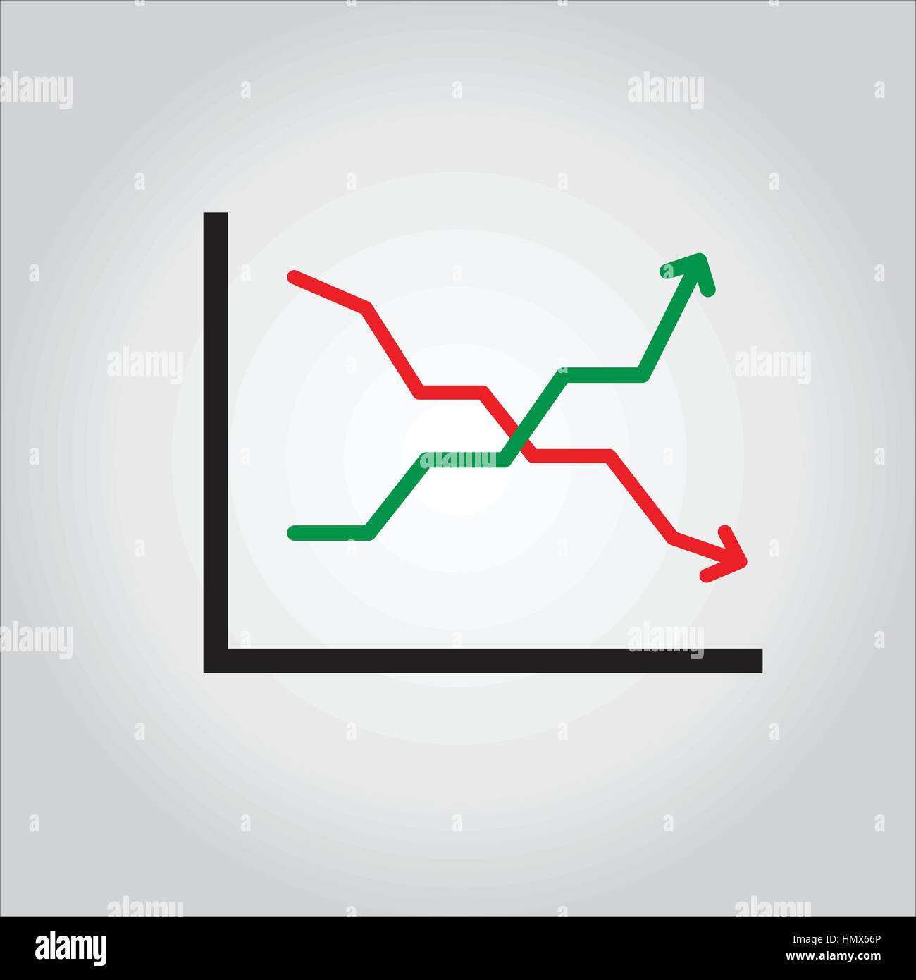 Arrow graph icon hi-res stock photography and images - Alamy
