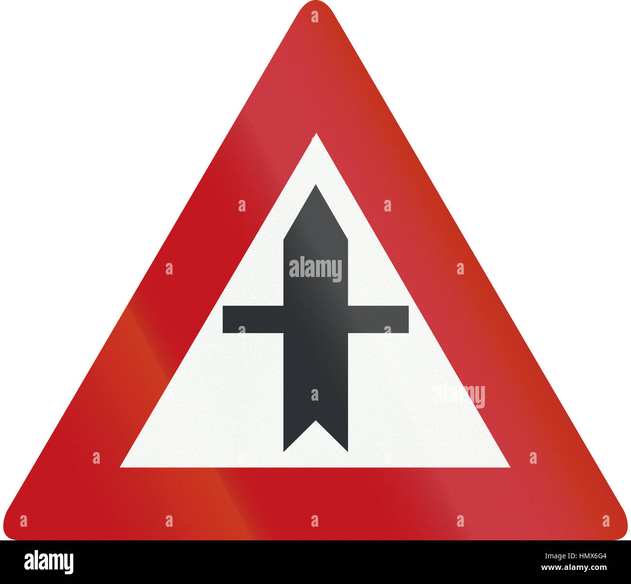 Dutch road sign B3 - Crossroads with priority Stock Photo - Alamy