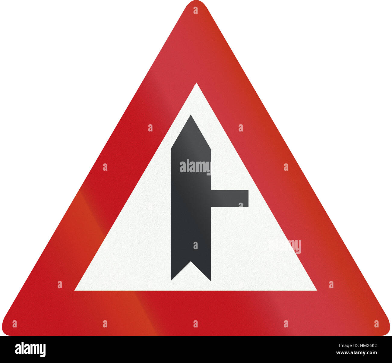 Dutch road sign B5 - Road junction with priority over minor road from ...