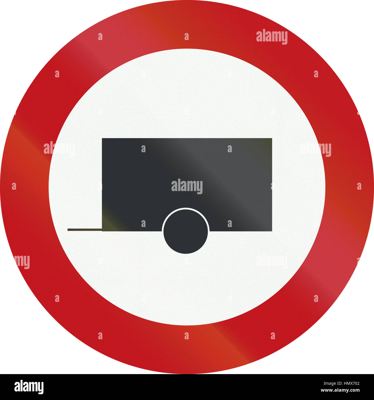 A Dutch prohibition sign - No trailers Stock Photo - Alamy