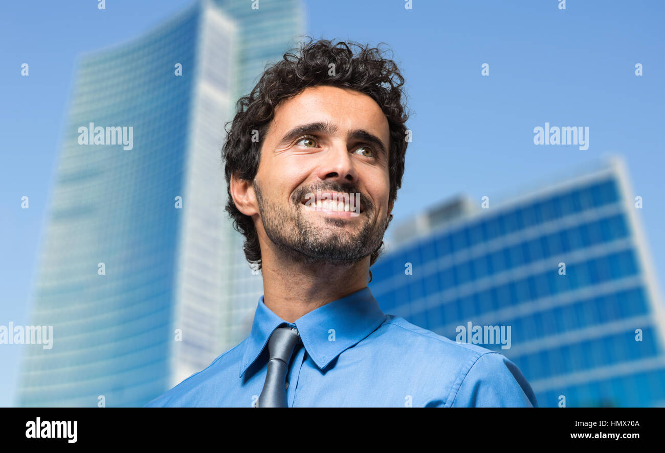 Handsome businessman portrait outdoor Stock Photo - Alamy
