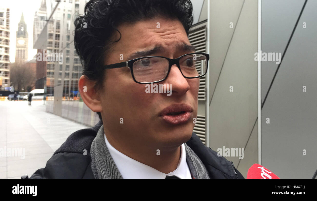 Juan Jasso outside Manchester Magistrates' Court, where three youths ...