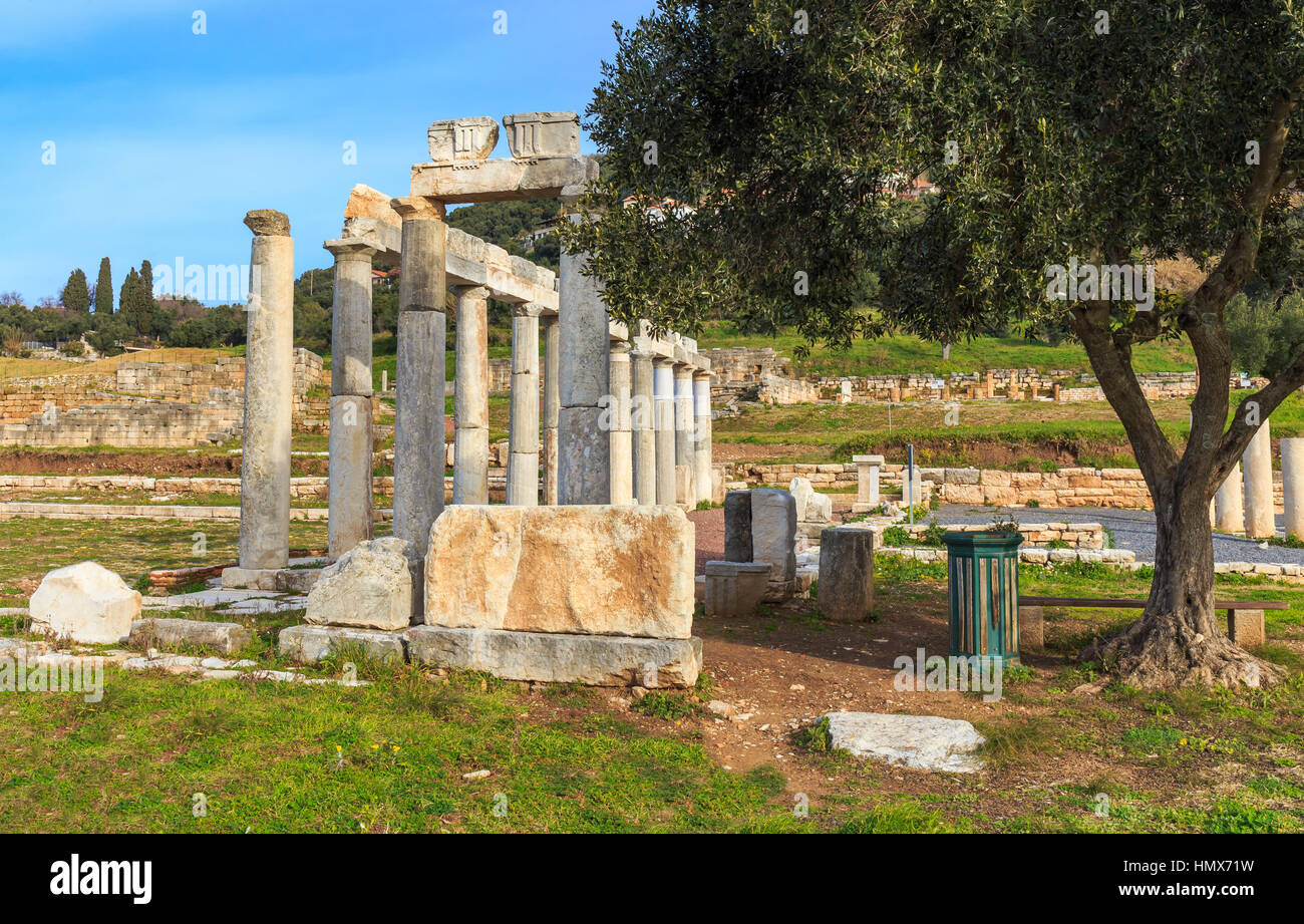 ruins of meat market in ancient Messina, Greece Stock Photo - Alamy