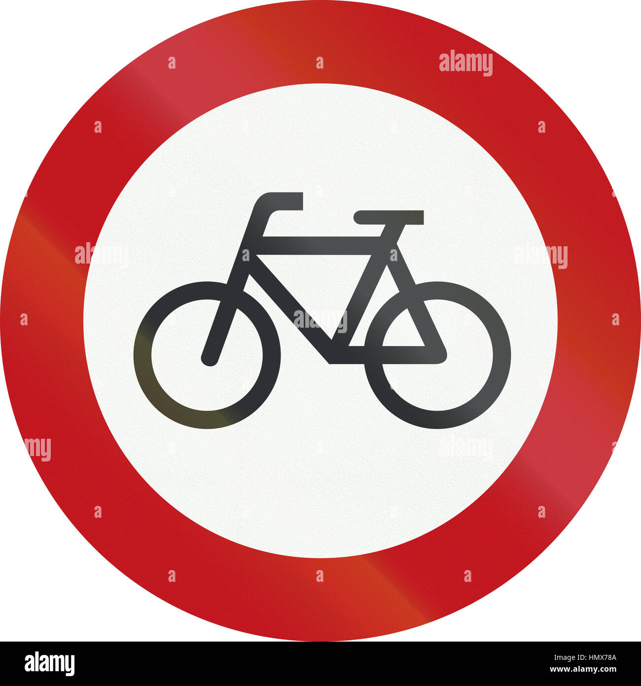 A Dutch prohibition sign - No bicycles Stock Photo - Alamy
