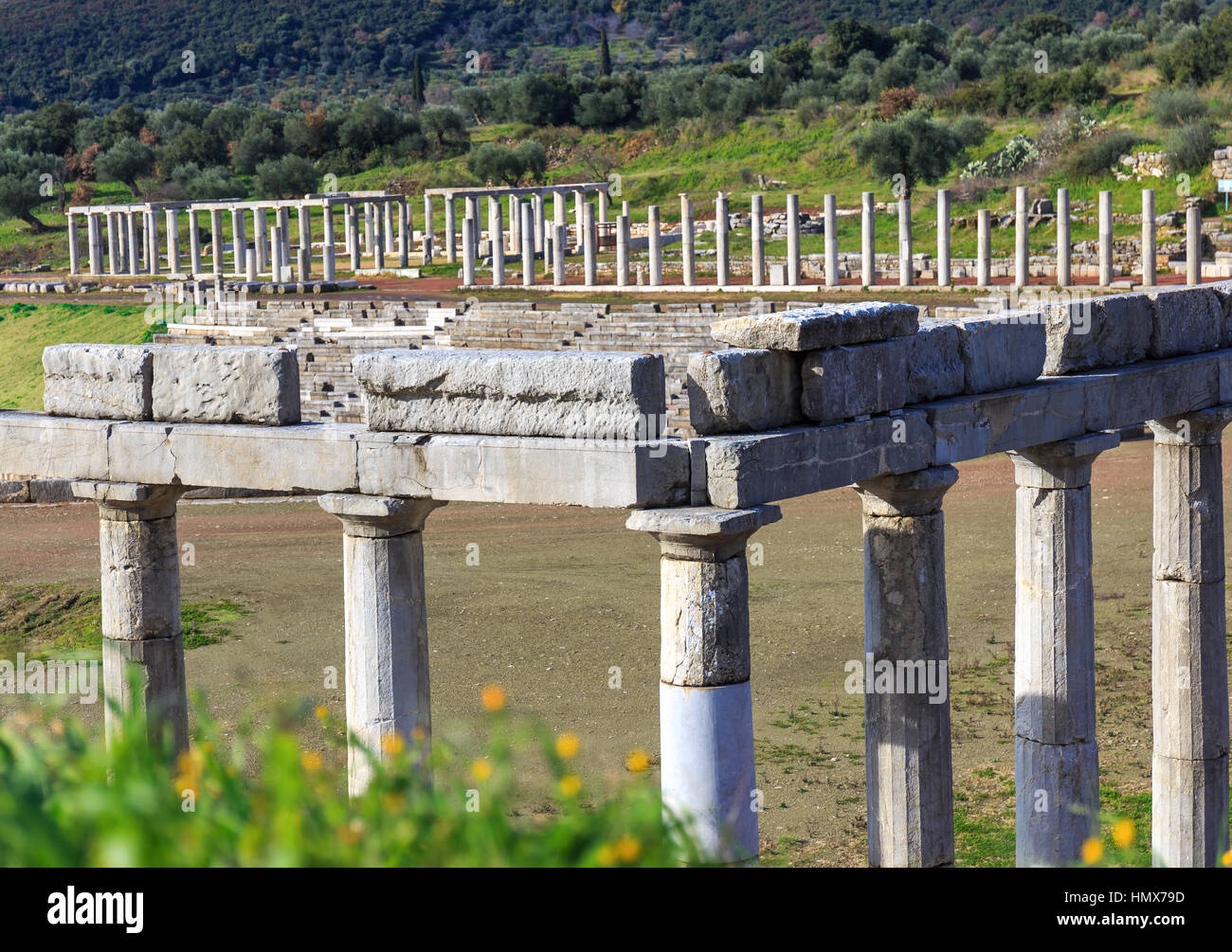 Stadium In Ancient Messene Messinia High Resolution Stock Photography ...