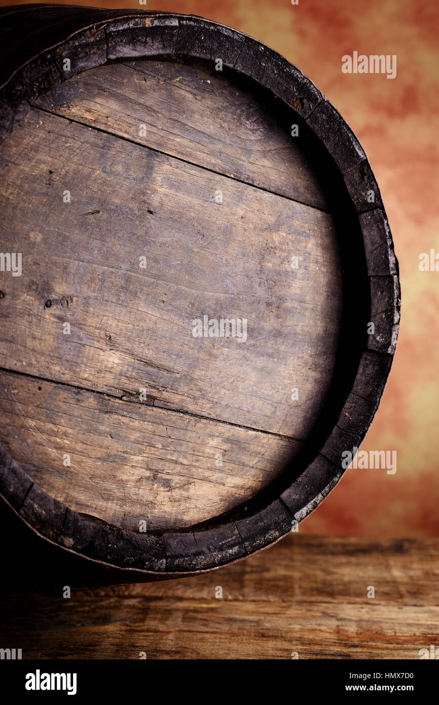 italian wine barrel for aging process Stock Photo - Alamy