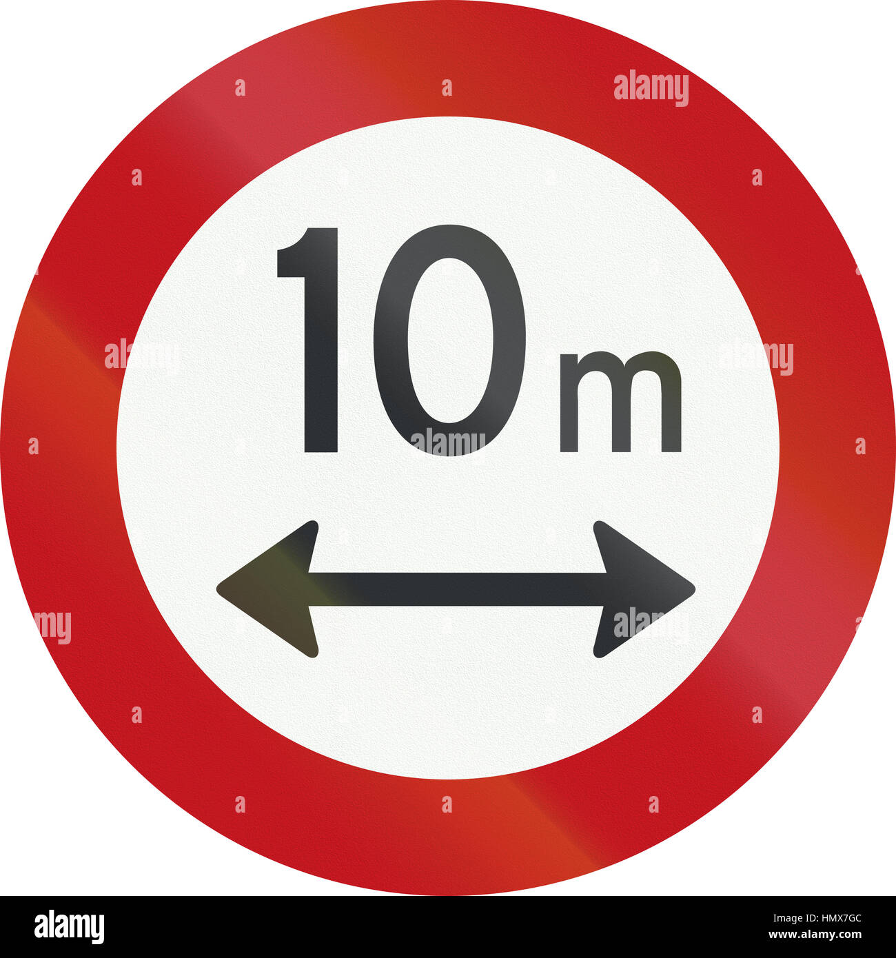 A Dutch prohibition sign - Length limit Stock Photo - Alamy