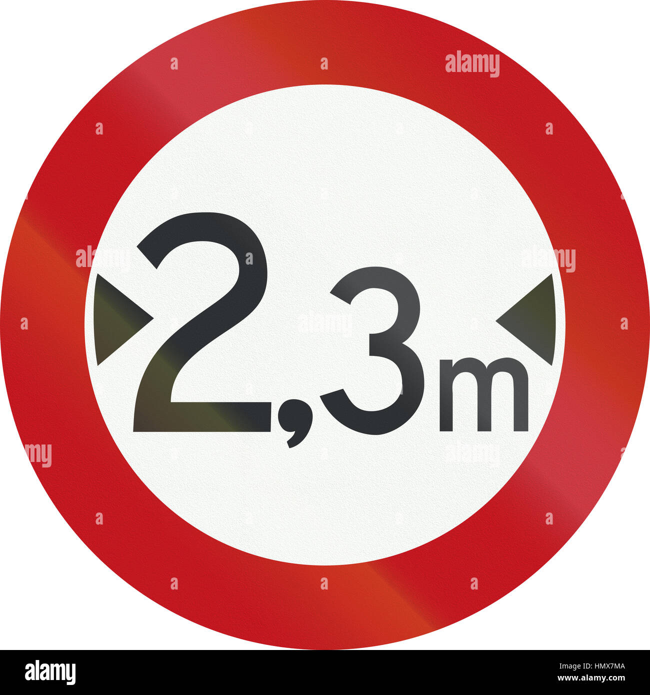 A Dutch prohibition sign - Width limit Stock Photo - Alamy