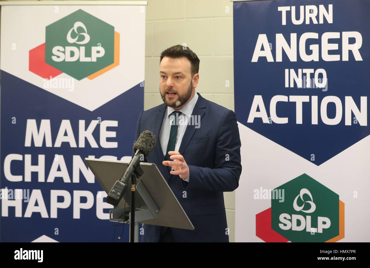 SDLP Leader Colum Eastwood at Oxford Island, Co Armagh, to launch the ...
