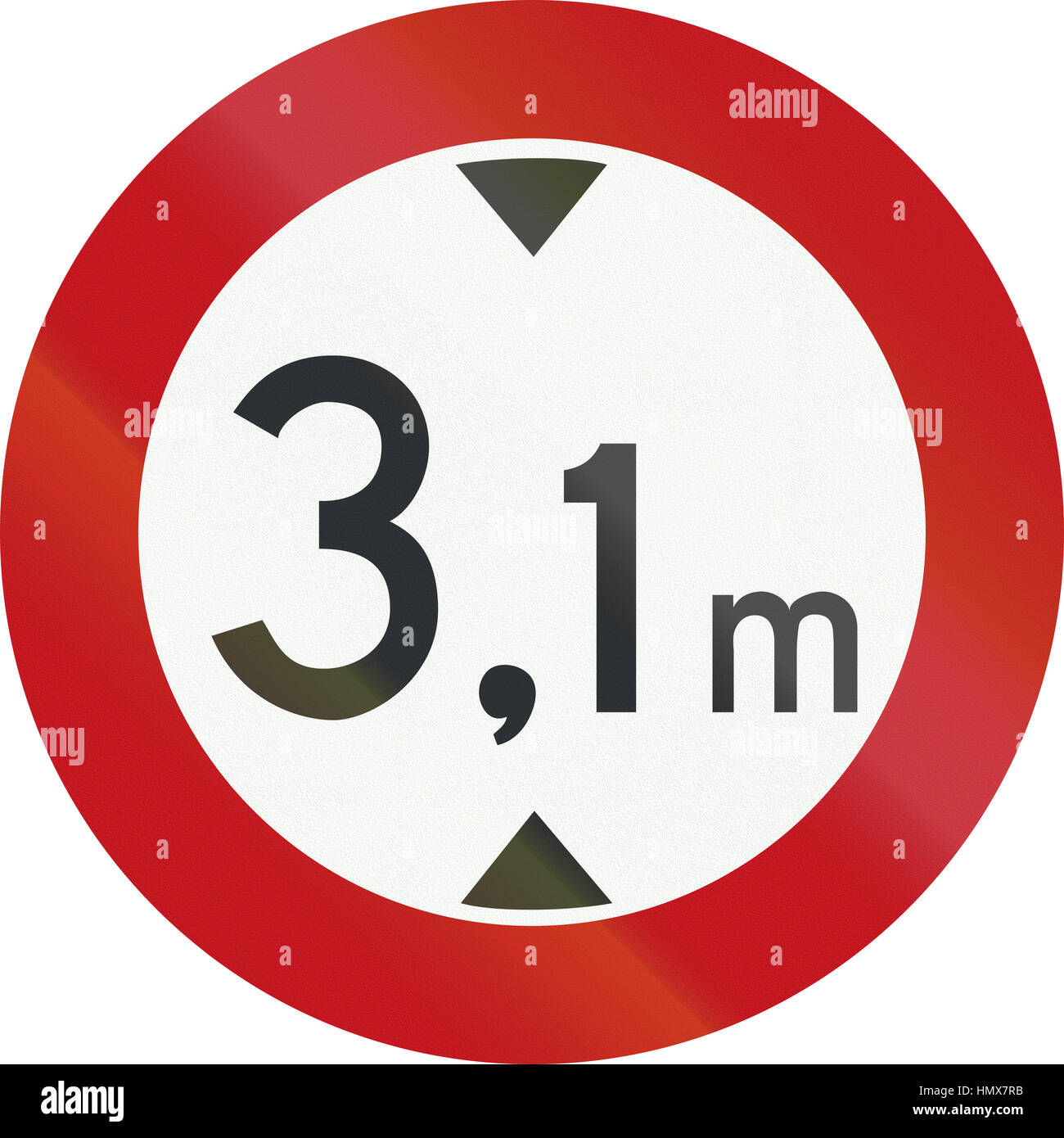 A Dutch prohibition sign - Height limit Stock Photo - Alamy