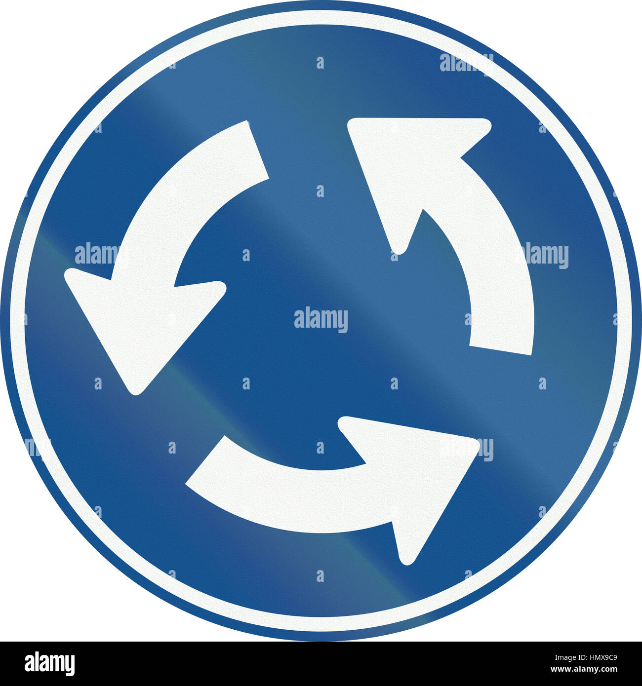 A Dutch regulatory road sign - Roundabout Stock Photo - Alamy