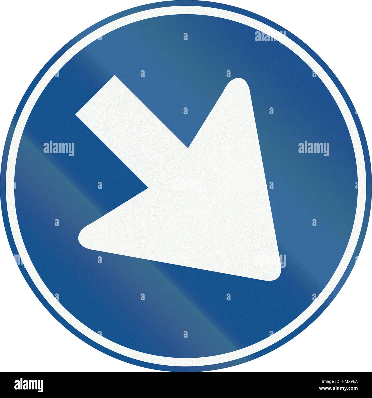 A Dutch regulatory road sign - Keep right Stock Photo - Alamy