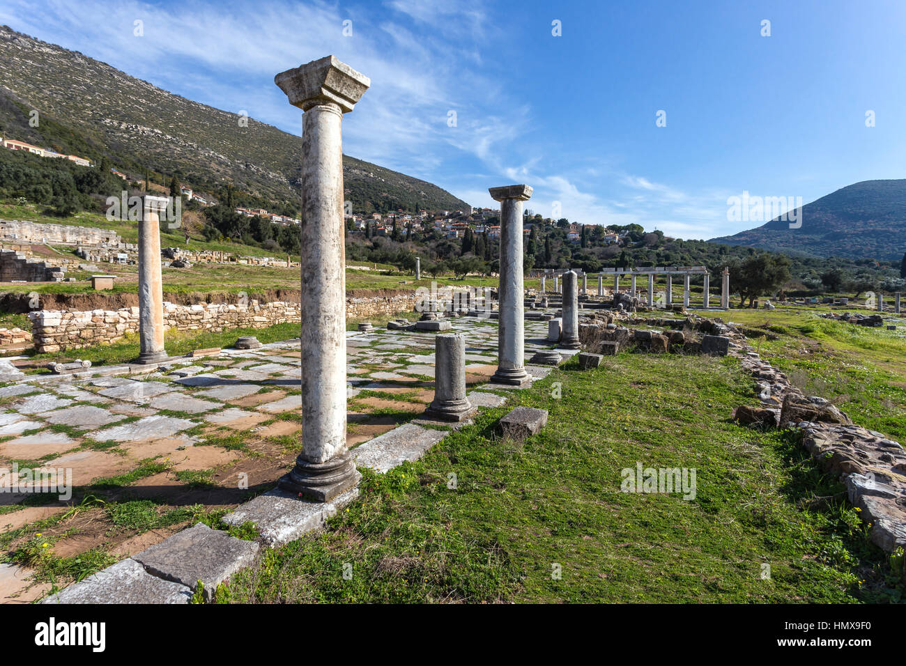 early christian ruins of ancient Messena, Greece Stock Photo - Alamy
