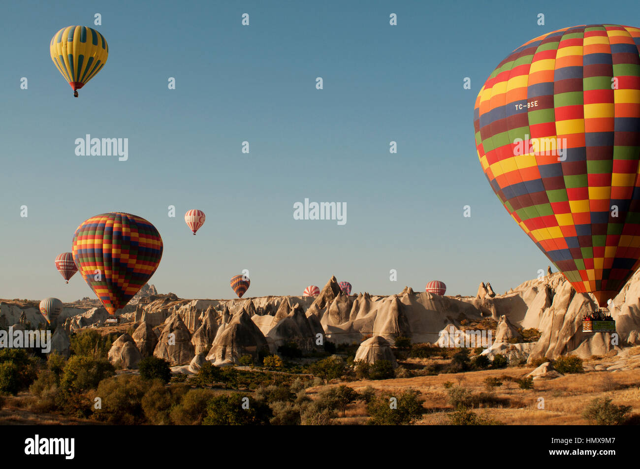 Turkey. Cappadocia. Balloons over Cappadocia Stock Photo - Alamy