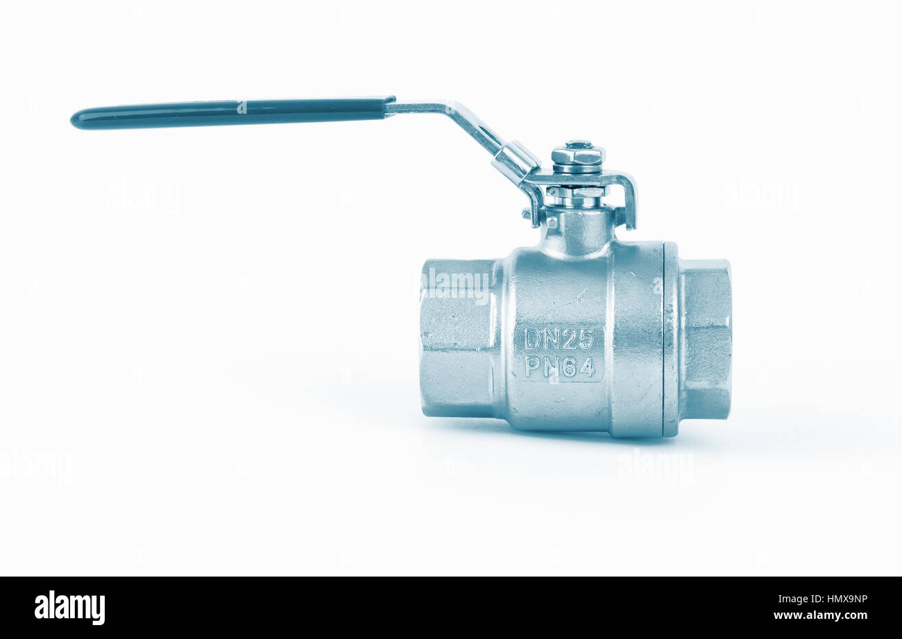 ball valve on white background Stock Photo - Alamy
