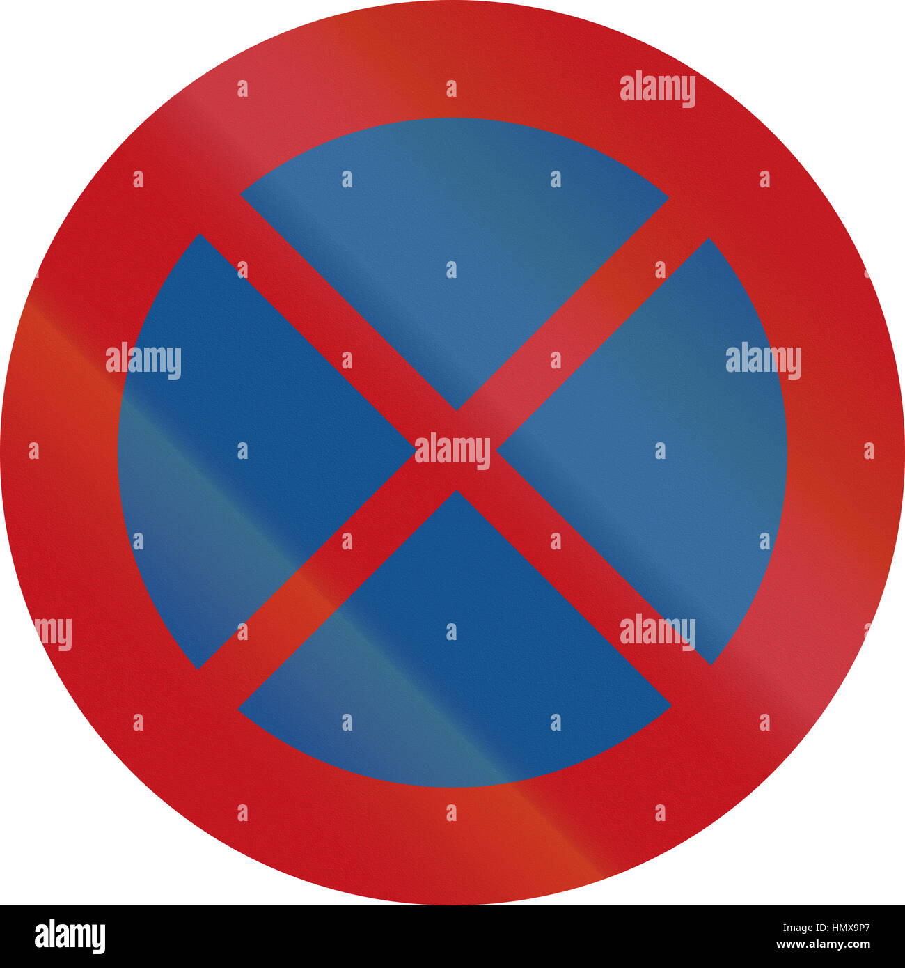 A Dutch prohibition sign - No Stopping Stock Photo - Alamy