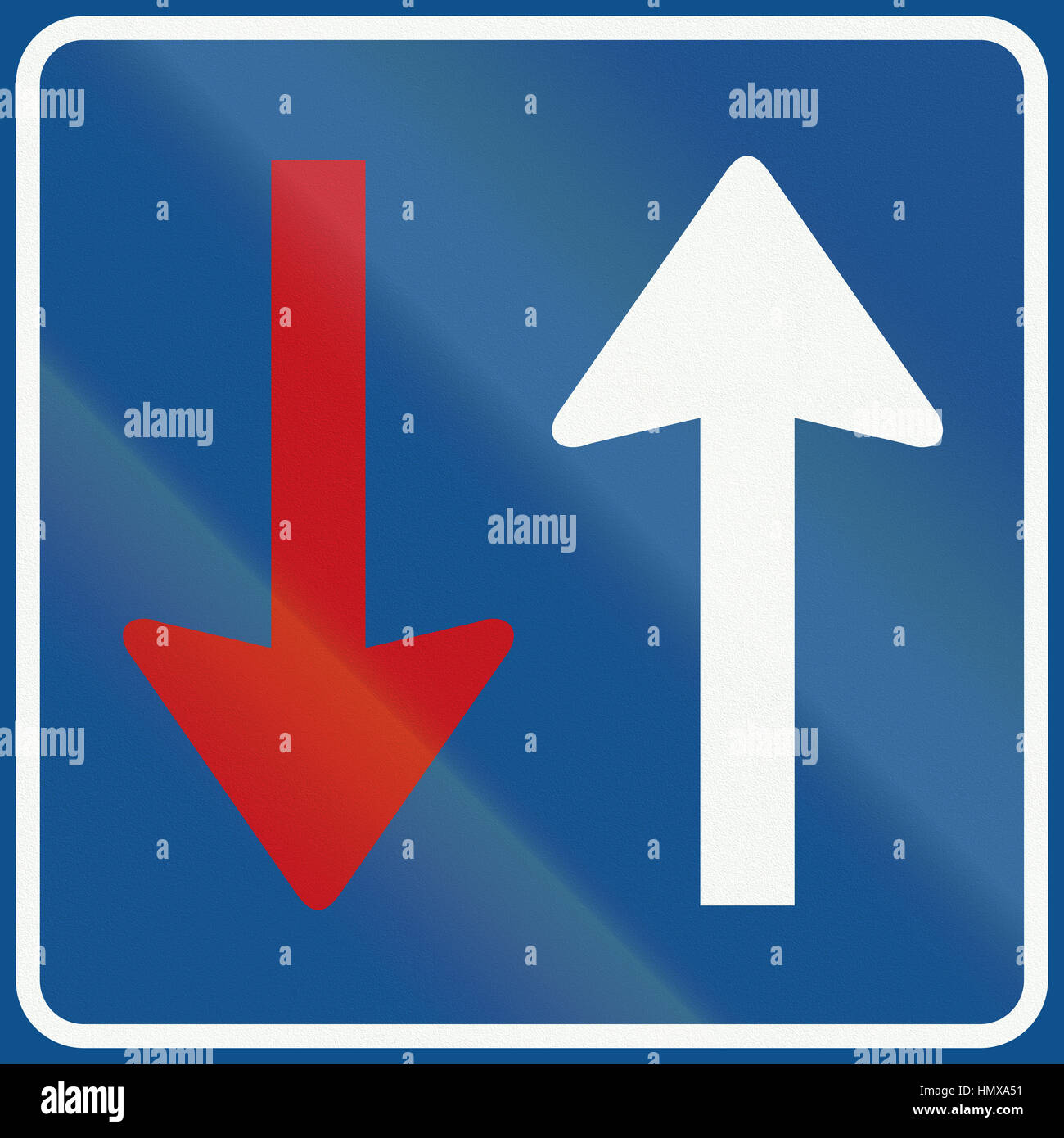 Priority over oncoming vehicles sign hi-res stock photography and ...