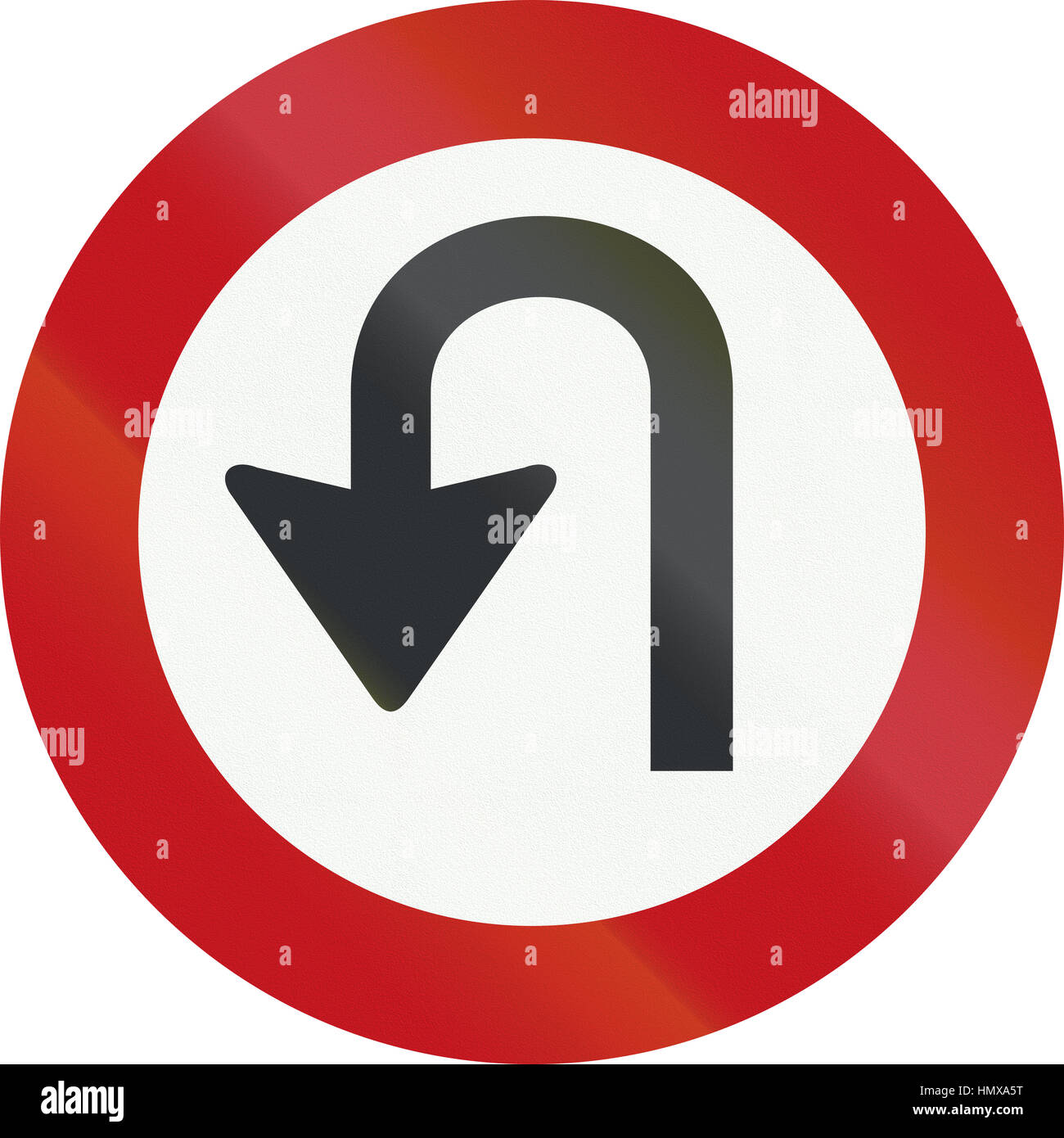 No u turns sign hi-res stock photography and images - Alamy